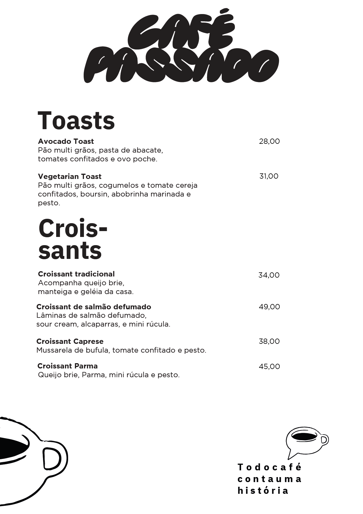 Cardápio Café Passado – Cazah